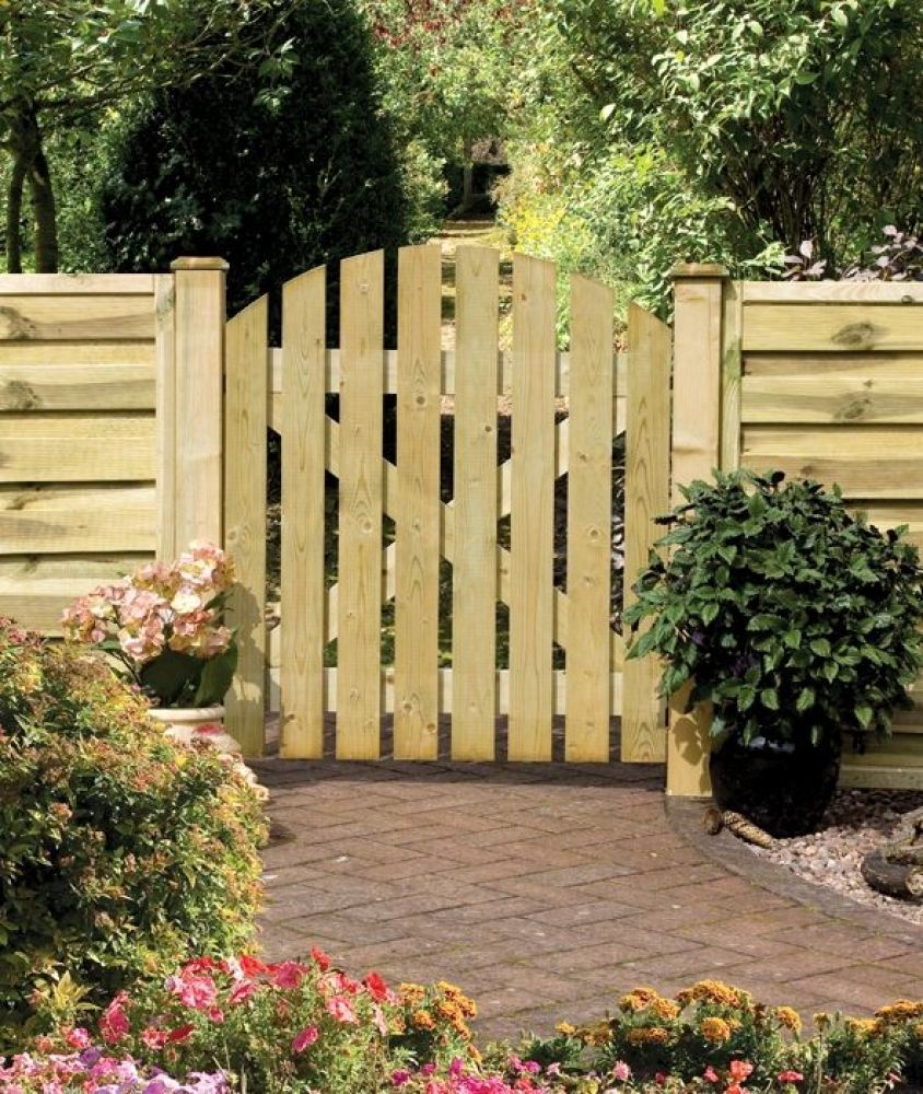 Dome Ledged and Braced Path Gate - Garden Gates