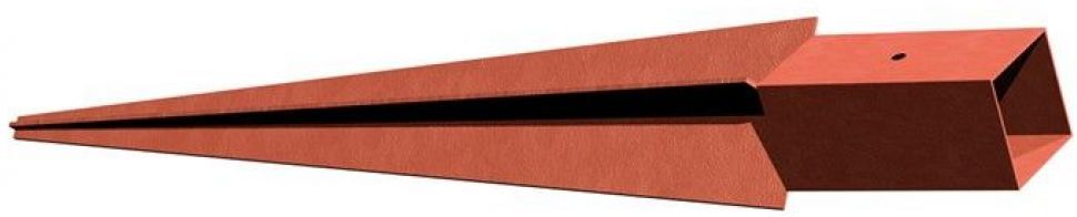 Metpost Post Support - Plain Box (Red) 50mm x 450mm - Fencing Anchors ...