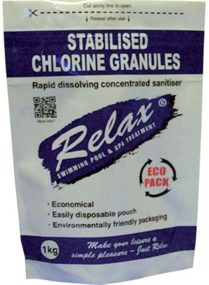 Stabilised Chlorine Resealable Pouches 1Kg x 6 - Chemicals For Spas ...