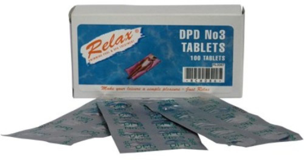 Chlorine DPD No.3 Rapid Dissolving Test Kit Tablets x 100 - Pool ...