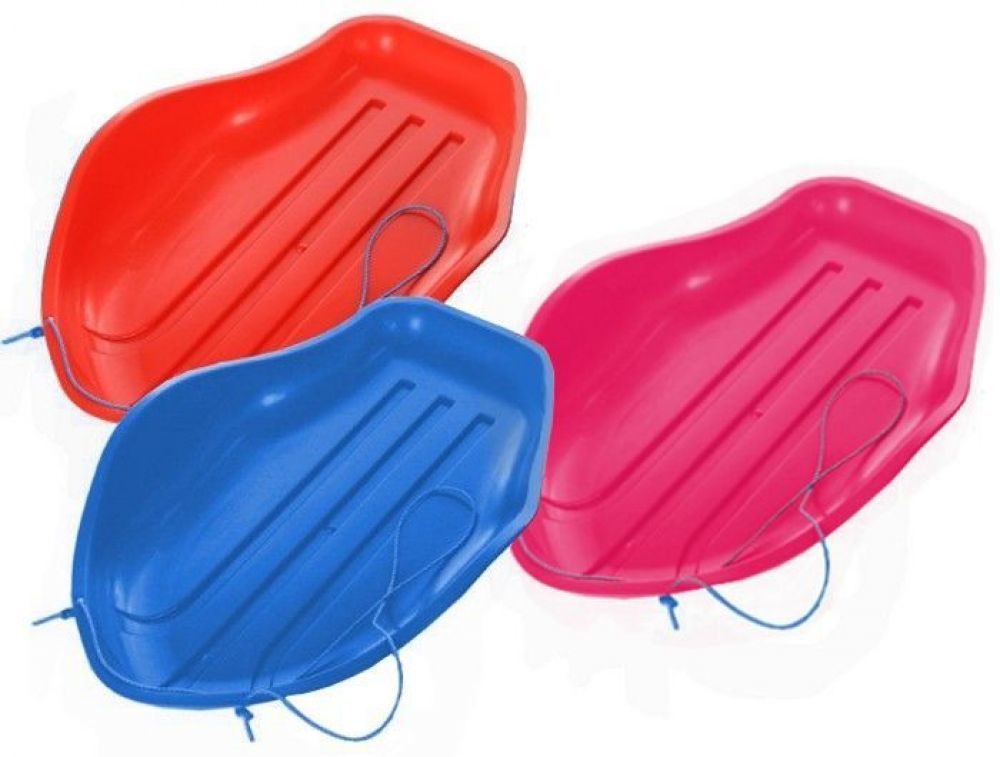 Stingray Plastic Sledges- Pack Of 3 - Red, Blue and Pink