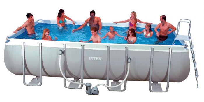 Intex Ultra Frame Rectangular Metal Pool 12'x 24'x52" With Sand Filter