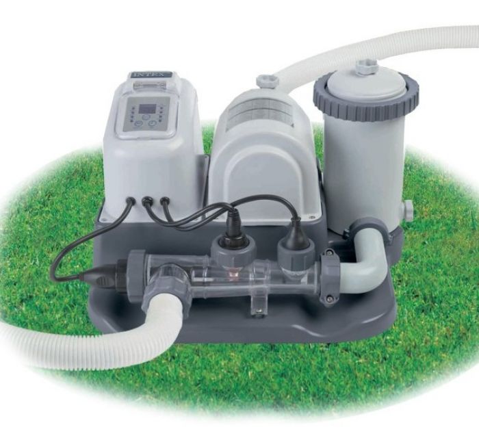 Intex Krystal Clear Saltwater System With Filter Pump For Pools Up To ...