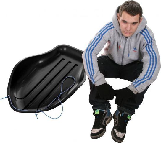 Stingray Black Sledge Toboggan - Plastic Sledges