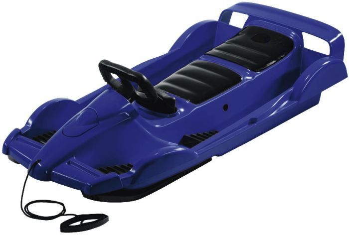 Snow Double Racer Blue Sledge Toboggan - Plastic Sledges