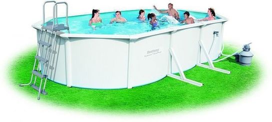 Bestway Hydrium Steel Wall Pool Set 16.4ft x 12ft x 48" - 56586 - Metal ...